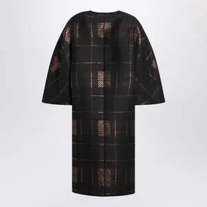 Max Mara Jacquard Lame Cocoon Coat