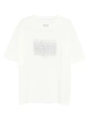 MAISON MARGIELA Maison Margiela Men Graphic-Print Cotton T-Shirt White