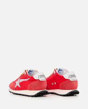 GOLDEN GOOSE Marathon" Red Lace-up Sneakers - Multicolor