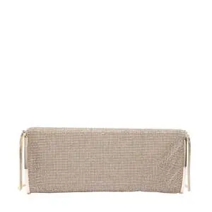 Benedetta Bruzziches Kate Pochette With Crystals And Chain Strap - Gold