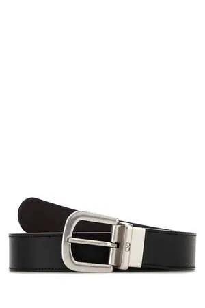 Valentino Garavani Reversible Leather Belt - Black