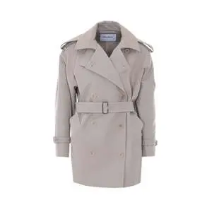 Max Mara Belted Trench Coat - Gray