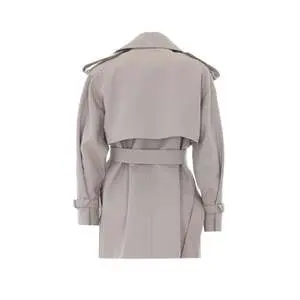 Max Mara Belted Trench Coat - Gray
