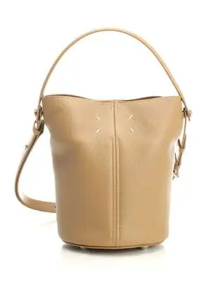 MAISON MARGIELA MAISON MARGIELA Calfskin Bucket Bag Cream