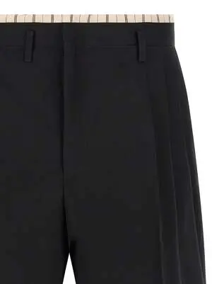 MAISON MARGIELA Wool Bermuda Shorts With Striped Lining Insert