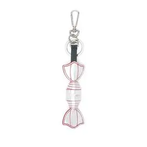 Mulberry Tone Red Trim Leather Charm