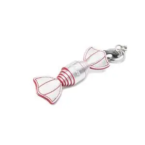 Mulberry Tone Red Trim Leather Charm