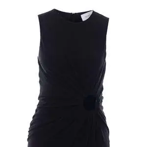 Sportmax Sleeveless Draped Cut-out Detail Dress