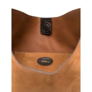 Mulberry Suede Shoulder Bag With Gold-tone Hardware