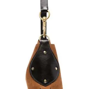 Mulberry Suede Shoulder Bag With Gold-tone Hardware