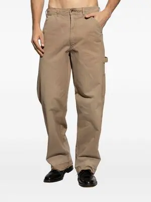 MAISON MARGIELA Cotton Herringbone Straight Leg Trousers