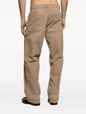 MAISON MARGIELA Cotton Herringbone Straight Leg Trousers