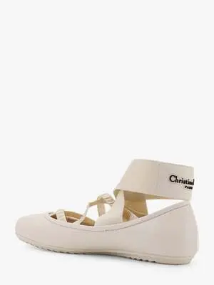 Dior Leather Ballerinas With Elastic Straps - Multicolor
