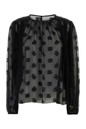 Dolce & Gabbana Organza Blouse - Black