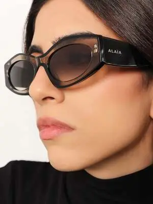 Alaïa Acetate Oval Sunglasses
