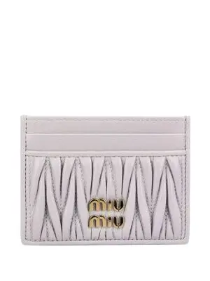 Miu Miu Matelassé Nappa Leather Card Holder - Multicolor