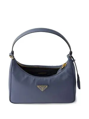 Prada Re-edition 2005 Mini Bag In Re-nylon And Saffiano - Blue