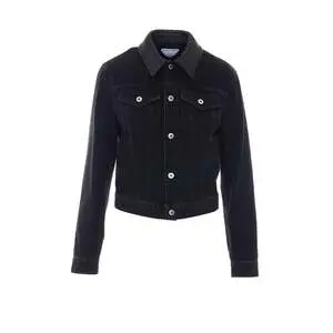 Bottega Veneta Denim Jacket With Leather Trim