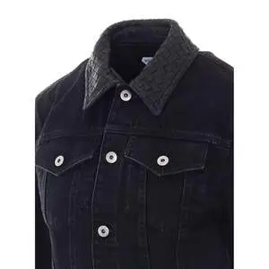 Bottega Veneta Denim Jacket With Leather Trim