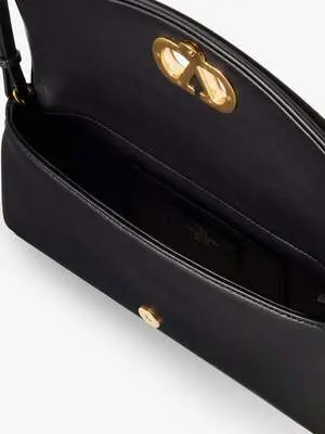Valentino Garavani Leather Shoulder Bag With Metal Vlogo Signature - Multicolor
