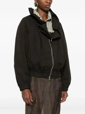 Dries Van Noten Zip-up Jacket With Gathered Neckline