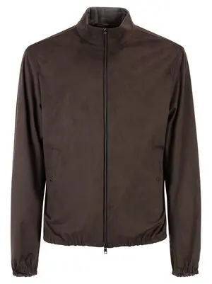 Herno Suede Microfibre Jacket - Brown