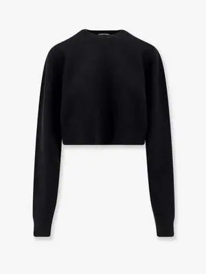 TOM FORD Cropped Wool And Cashmere Blend Sweater - Black