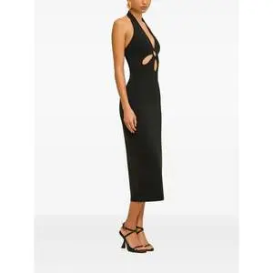 Cult Gaia Halterneck Midi Dress With Ring Detail And Cutout