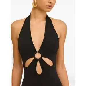 Cult Gaia Halterneck Midi Dress With Ring Detail And Cutout