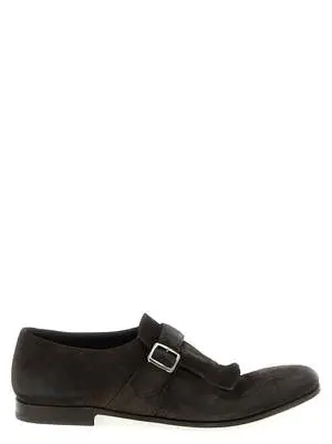 Church's Shanghai Suede Loafers With Fringe And Buckle - Brown