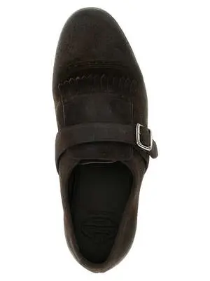 Church's Shanghai Suede Loafers With Fringe And Buckle - Brown