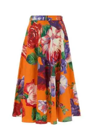 Moschino Printed Stretch Cotton Skirt