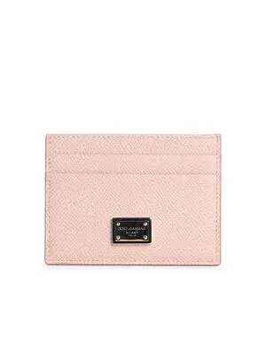 Dolce & Gabbana Dauphine' Calf Leather Card Holder - Pink