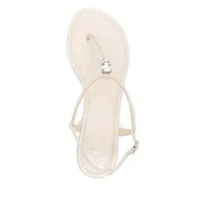 GIUSEPPE ZANOTTI Embellished Flat Sandals Neutrals - Cream