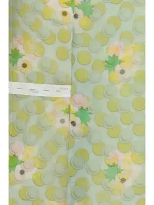 Fendi Bouquet Organza Midi Pencil Skirt