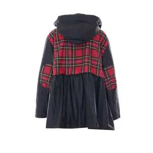 BARBOUR X GANNI Tartan Peplum Wax Jacket