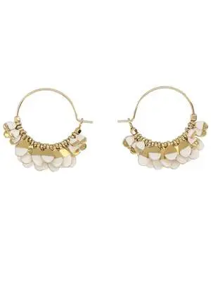 Isabel Marant Étoile Casablanca" Hoop Earrings With Embellished Resin And Brass - Multicolor