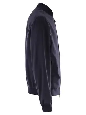 Brunello Cucinelli Lightweight Cashmere Flannel Bomber Jacket