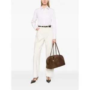 Max Mara Pale Rose Striped Cotton Shirt - Pink