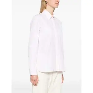 Max Mara Pale Rose Striped Cotton Shirt - Pink