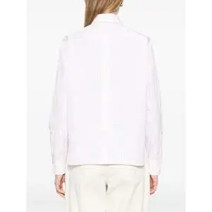 Max Mara Pale Rose Striped Cotton Shirt - Pink