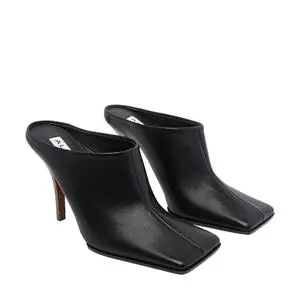 Alaïa Square Toe Leather Mules