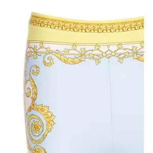 Versace Barocco Print Leggings - Blue