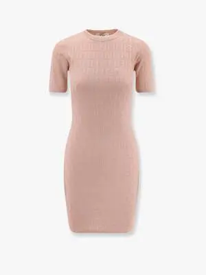 Fendi Ff Monogram Knit Dress - Multicolor