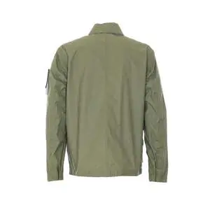 Stone Island Waxed Pigment Cotton Tela Logo Jacket - Green