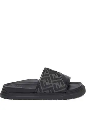 Fendi Diagonal Ff Jacquard Slides