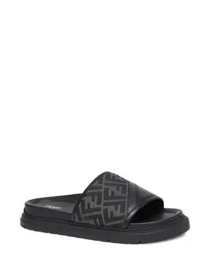 Fendi Diagonal Ff Jacquard Slides