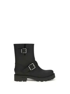 JIMMY CHOO Buckled Tpu Rain Boots - Black