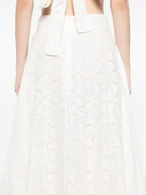 Zimmermann Crush Cotton Midi Skirt - Multicolor