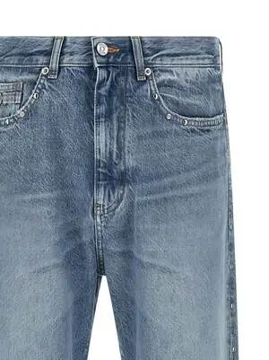 Versace Studded Straight Leg Jeans - Blue